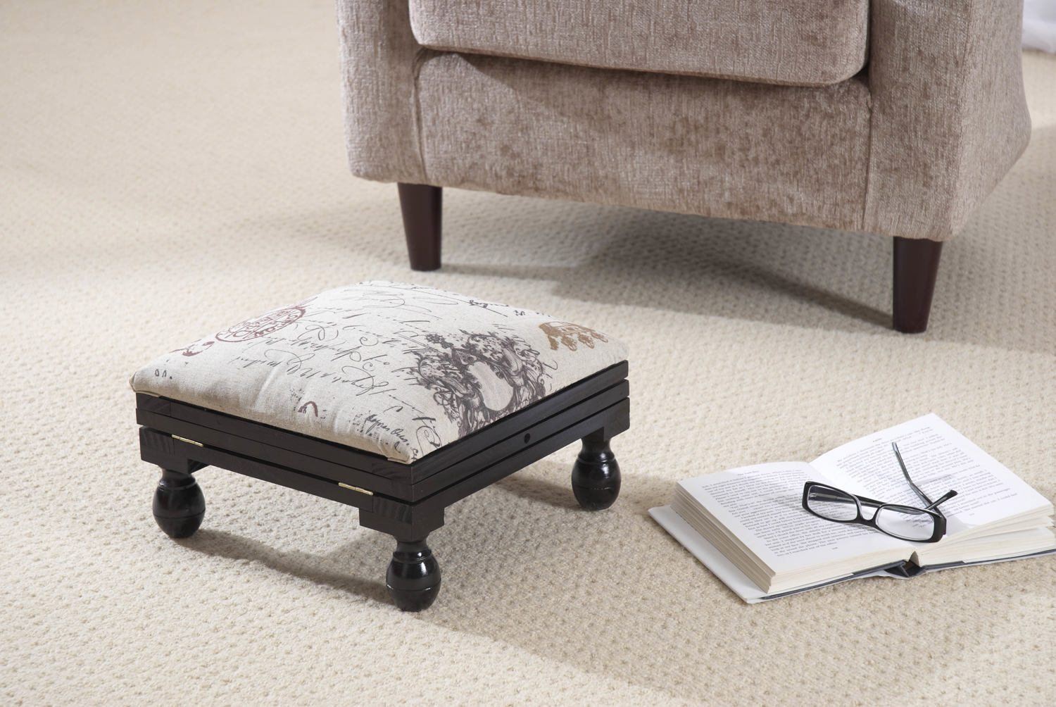 3 Position Foot Stool Mahogany | Barnardo's Online Charity Shop