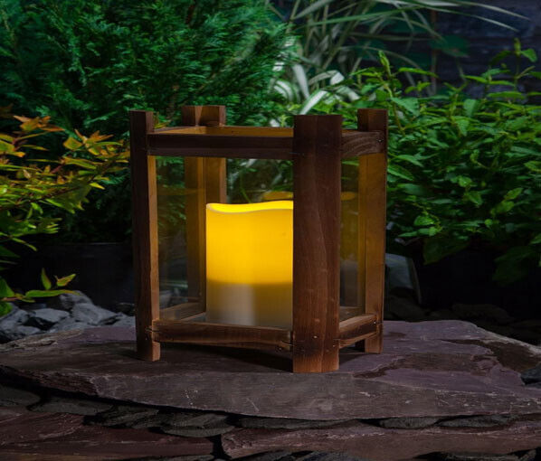 Noma Woodland Battery Operated Indoor and Outdoor Large Candle Lantern