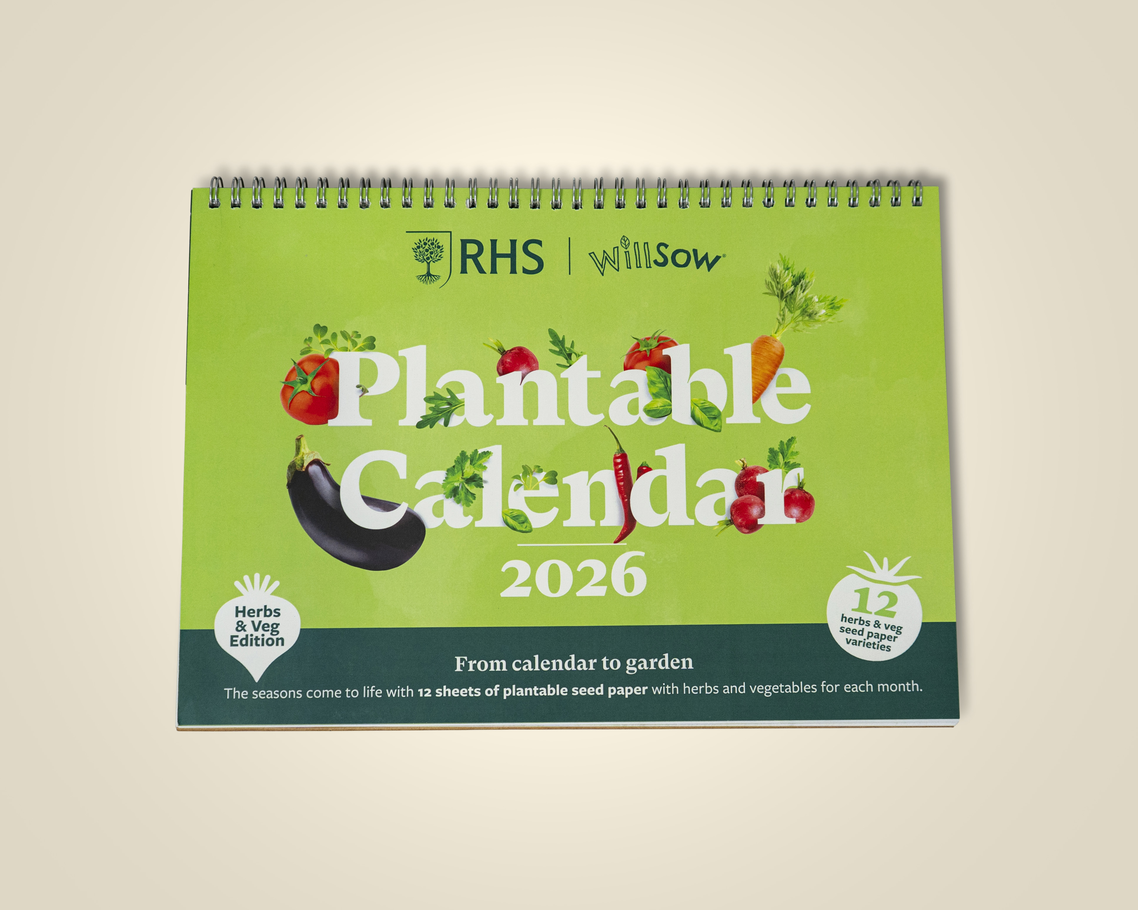 RHS A4 Sustainble Plantable Edibles Seed Desk Calendar | Barnardo's ...