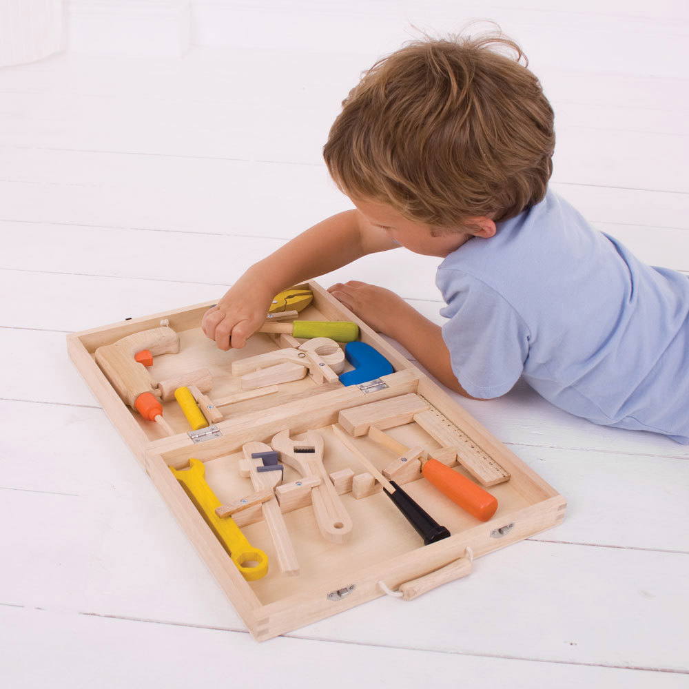 Kids Carpenters Tool Box and Tools - 13pc Set | Barnardo's Online ...