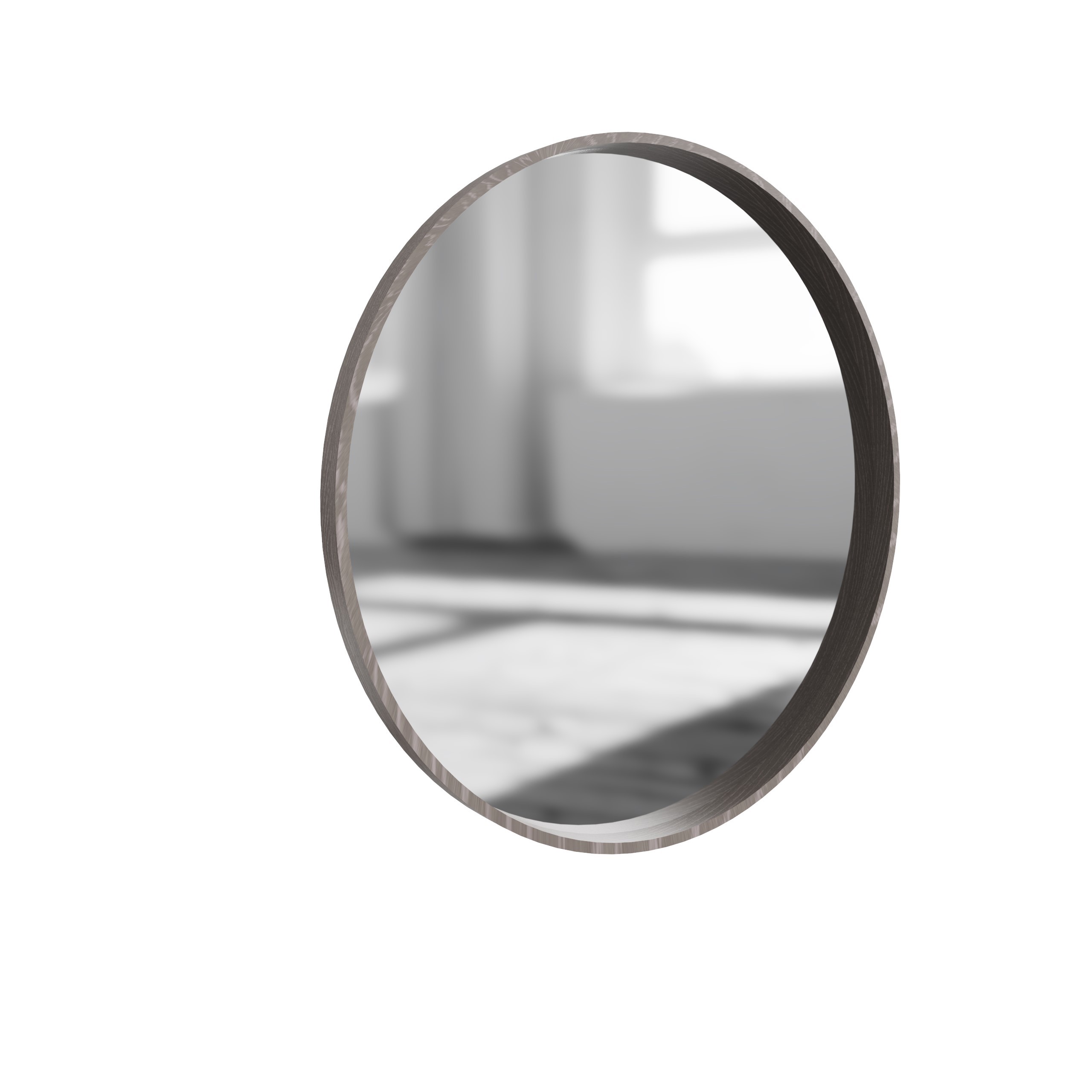 Oak and Chrome Round Mirror | Barnardo's Online Charity Shop