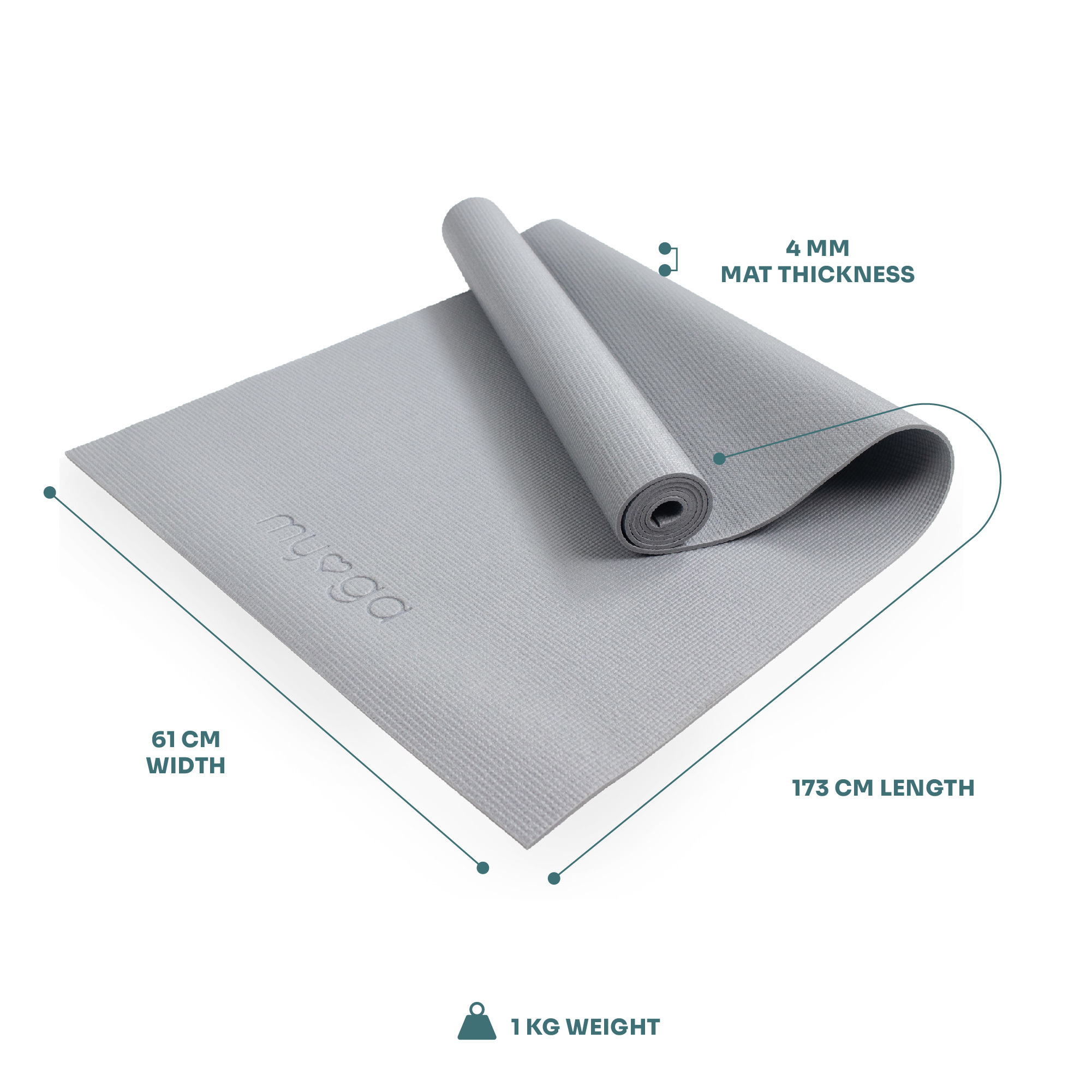 Beginners Grey Yoga Mat | Barnardo's Online Charity Shop