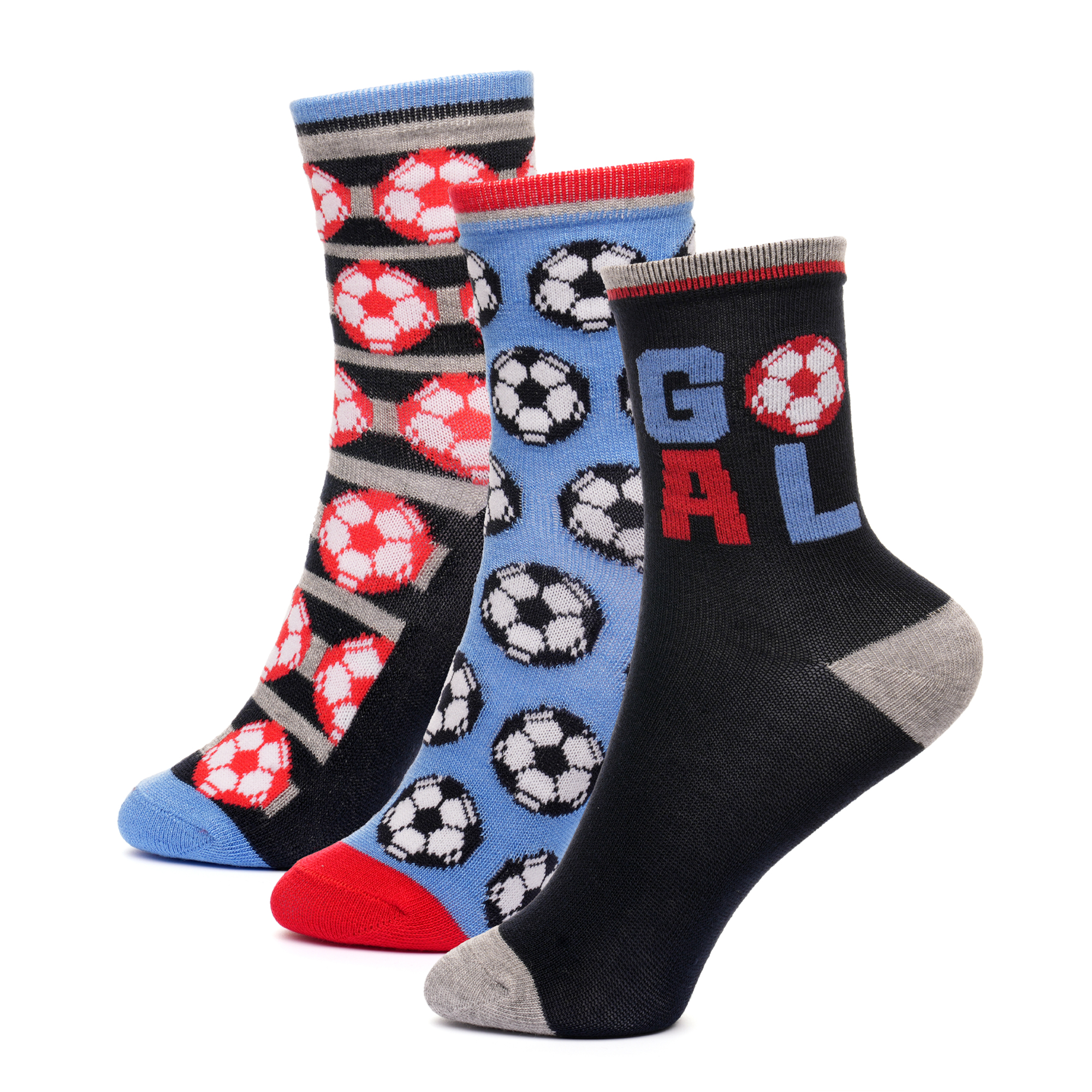 3 Pack Boys Football Design Bamboo Socks Barnardo s Online Charity Shop