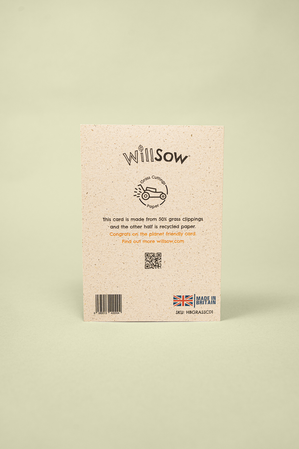 Thank You Grass Cuttings Compostable Card | Barnardo's Online Charity Shop