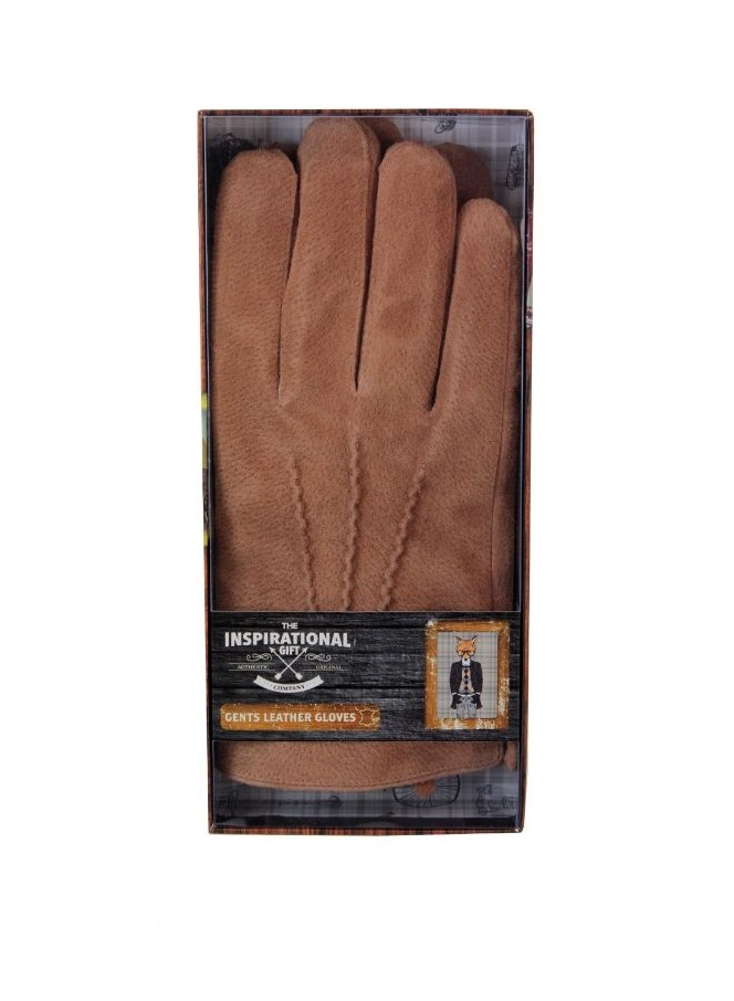 Mens Tan Leather Gloves