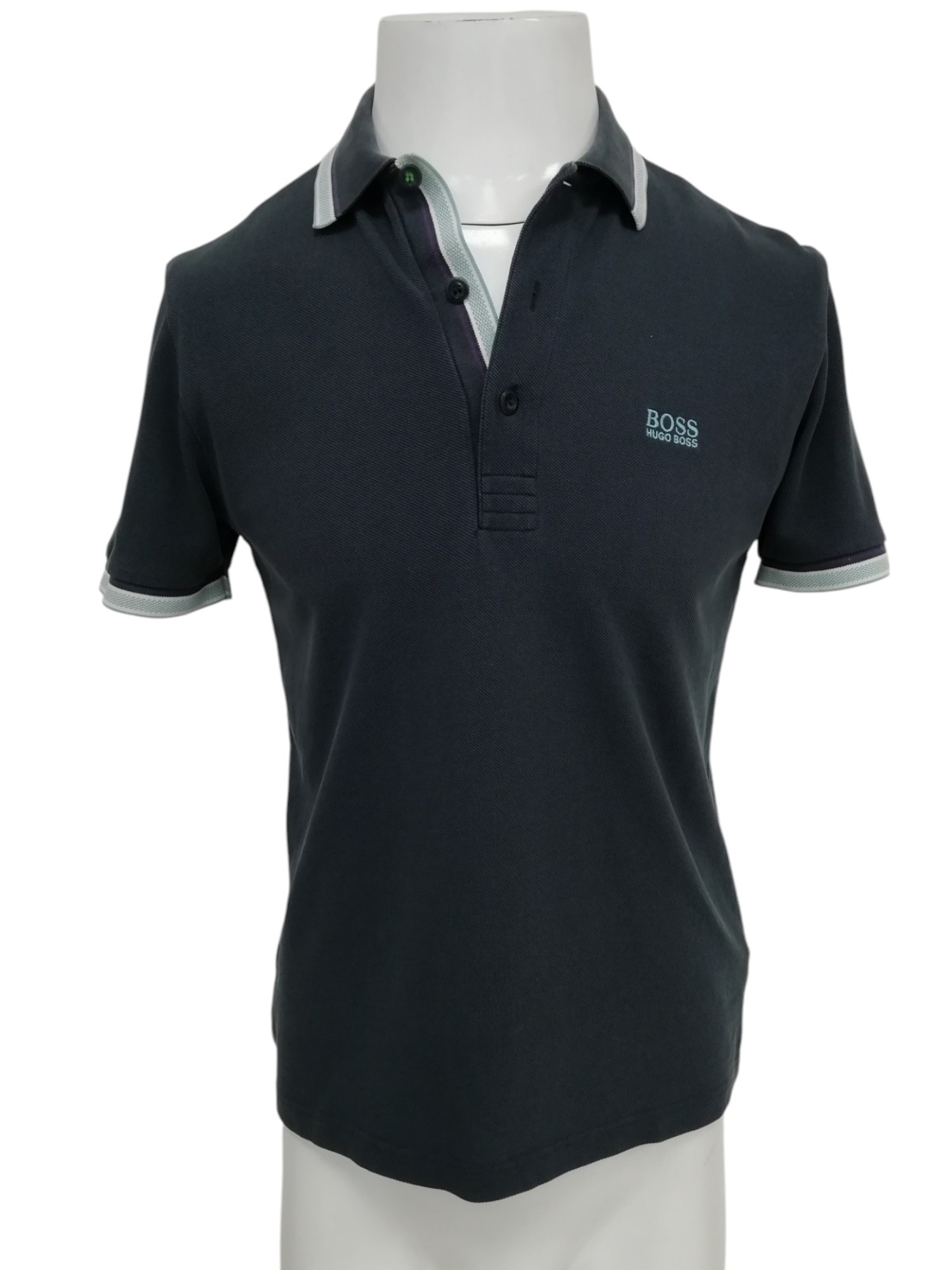 HUGO BOSS Men s UK Size Small Blue Short Sleeved Casual T Shirt Pre Loved Barnardo s Online Charity Shop